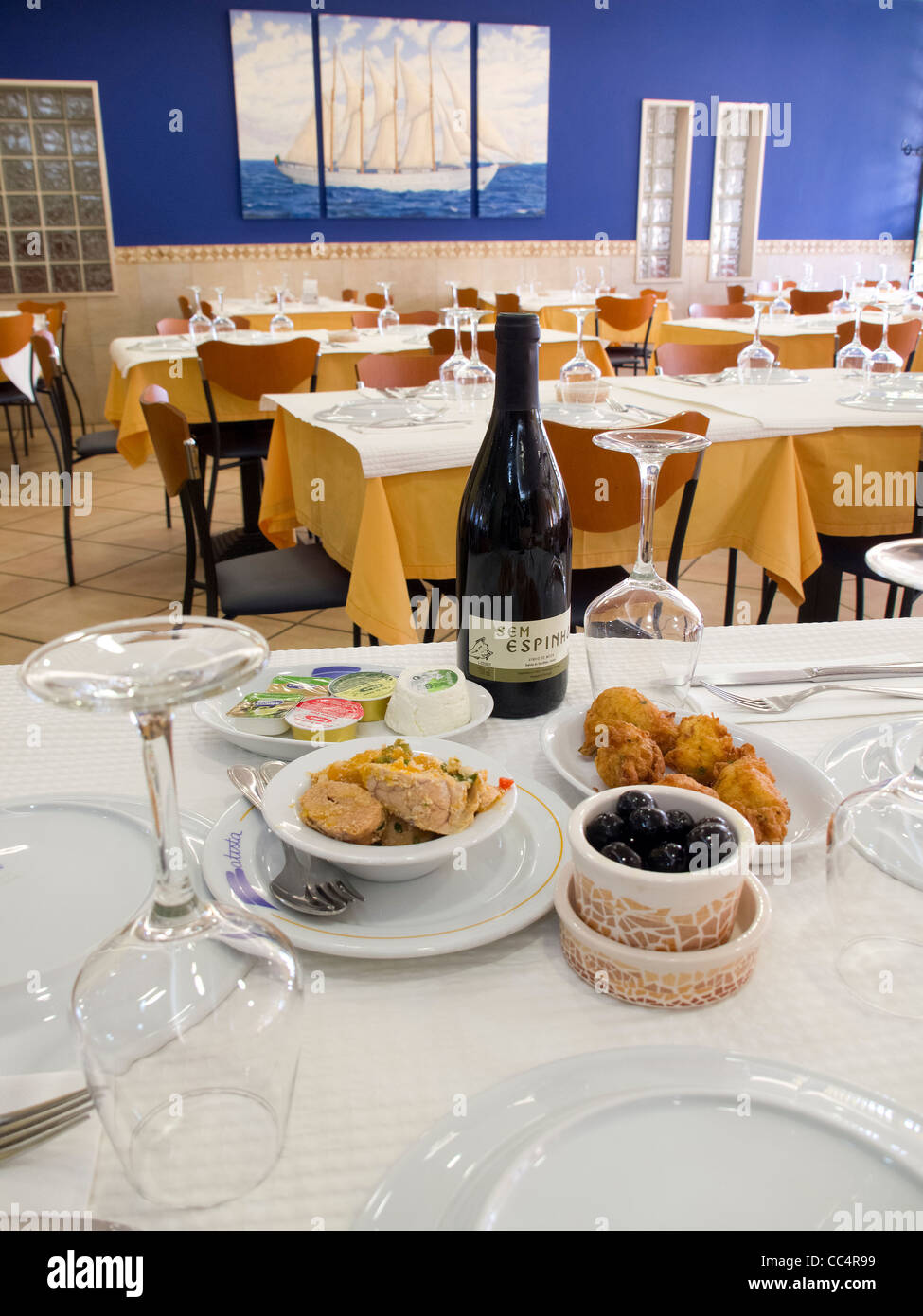 Food appetizers on restaurant table Stock Photo - Alamy