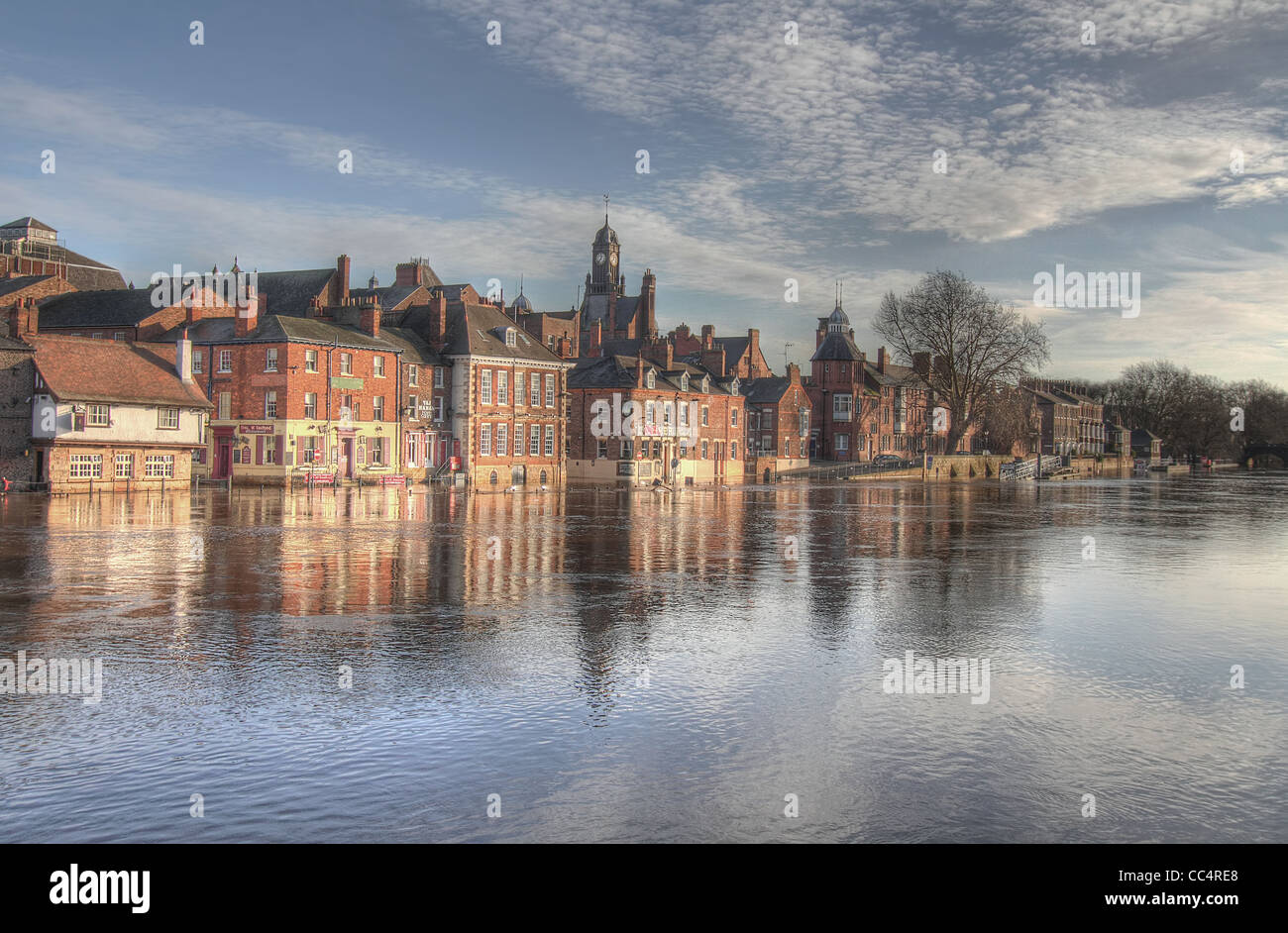 floods in York city center river Ouse Stock Photo - Alamy