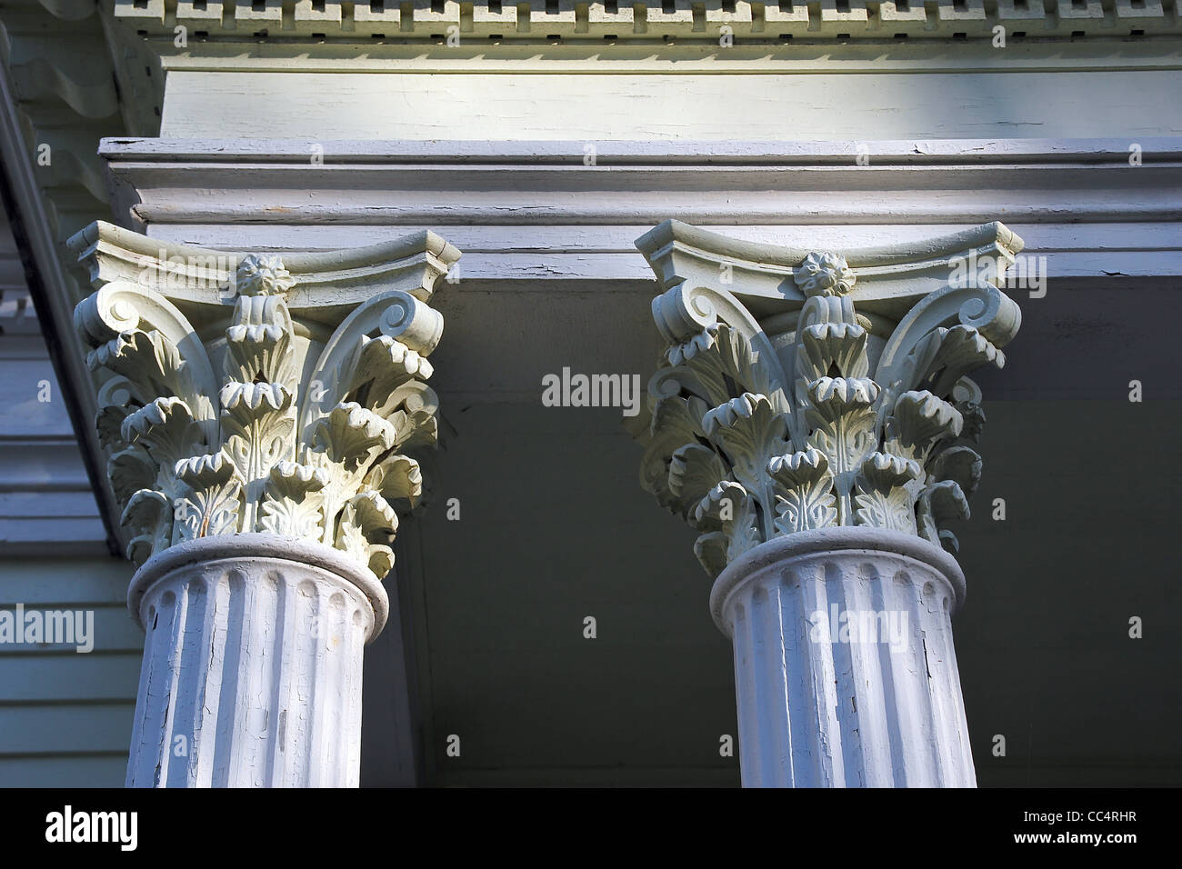 Detail of columns on the Captain Edward Penniman House, Fort Hill ...
