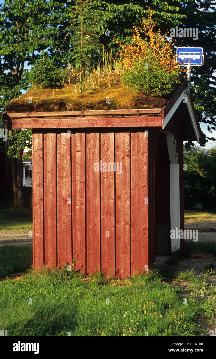 Bus stop, Nord-Trøndelag, Norway Stock Photo - Alamy