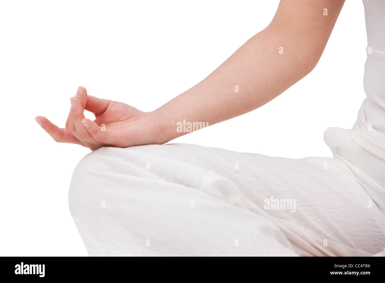 Hand of young woman sitting and meditating Stock Photo - Alamy
