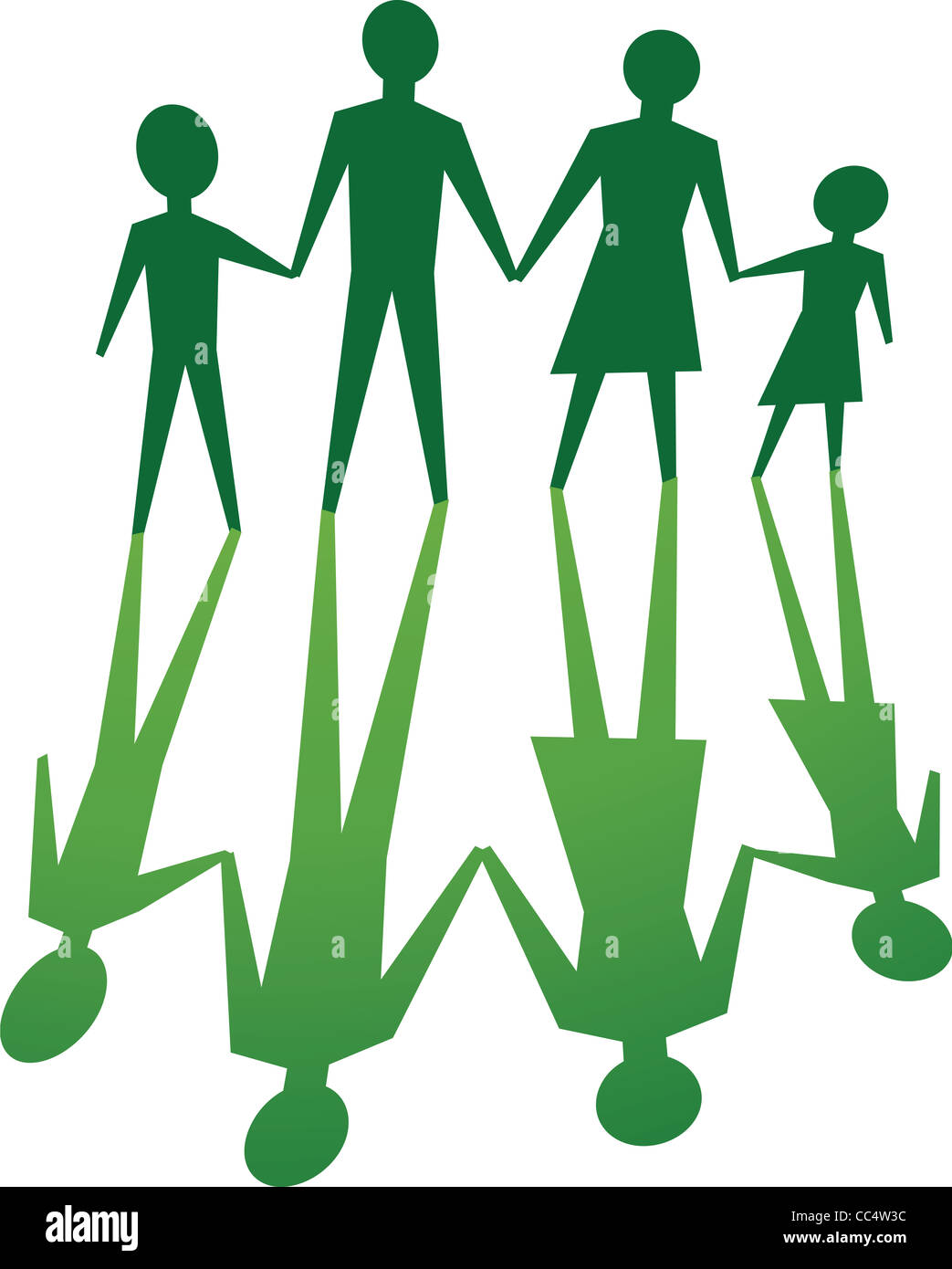 Family paper chain Cut Out Stock Images & Pictures - Alamy