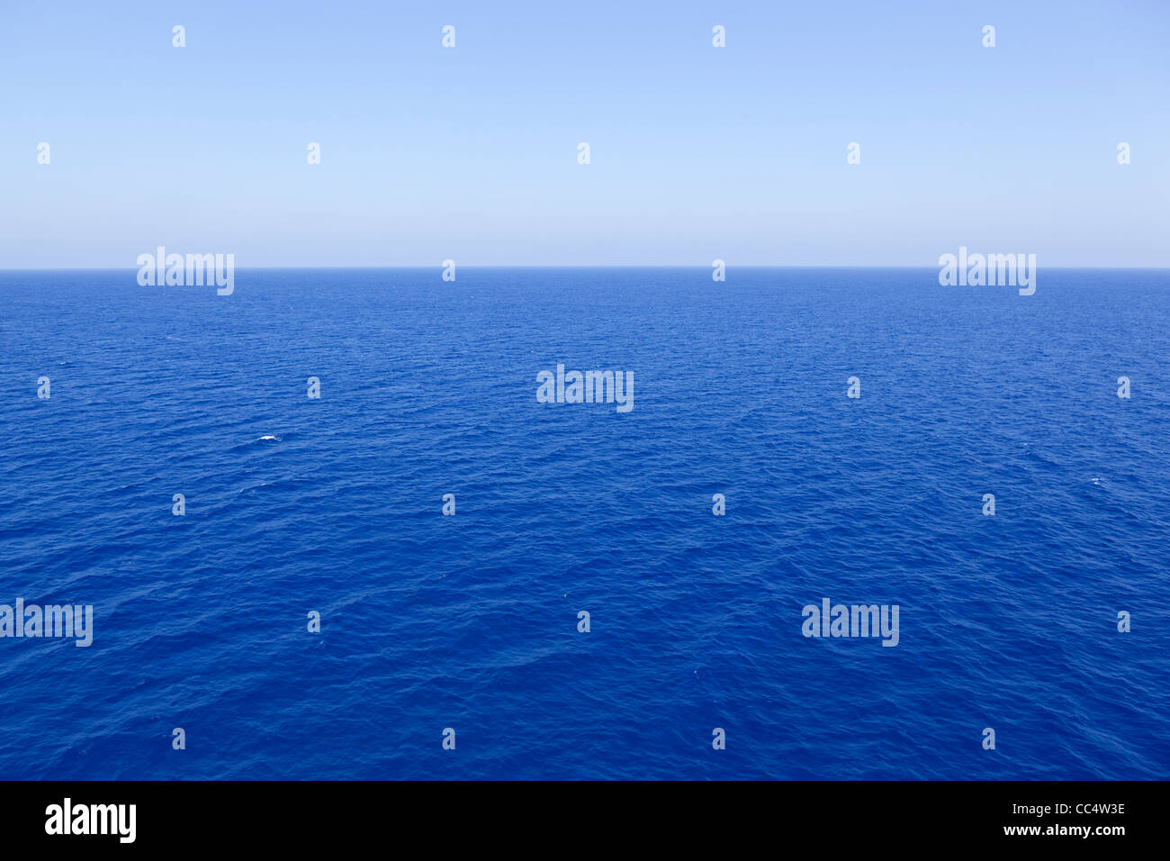 Panoramic view of sea and sky in the middle of the ocean Stock Photo ...