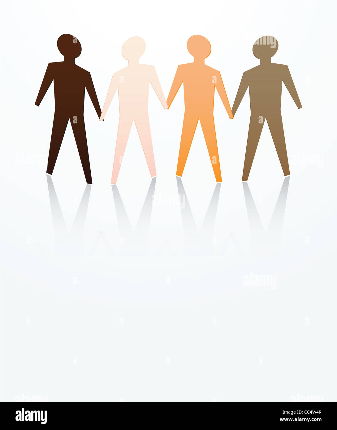 concept of all men are equal with different skin color Stock Photo - Alamy