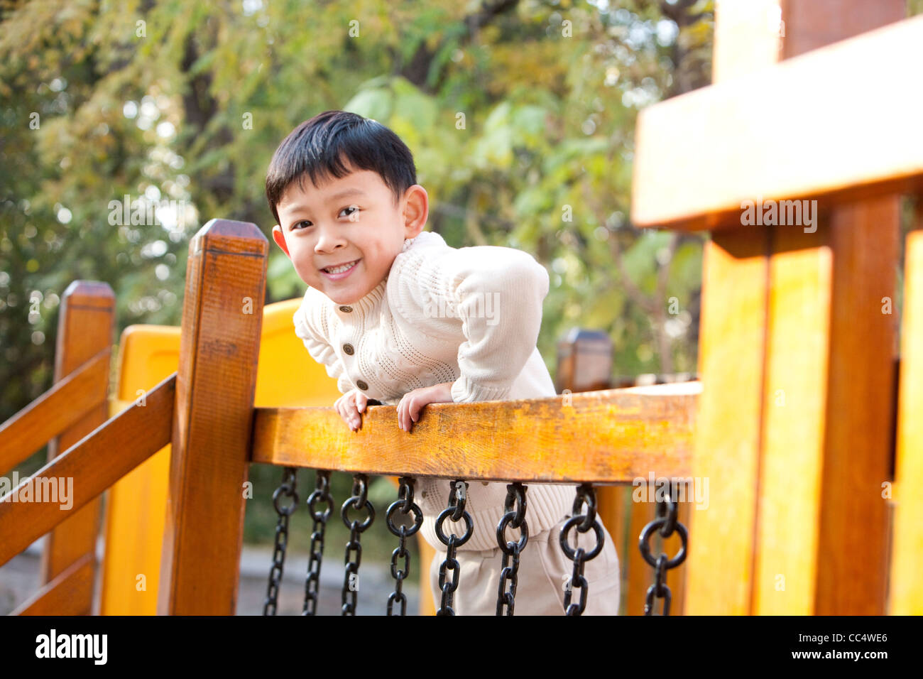 Chinese boys playing on bridge hi-res stock photography and images - Alamy