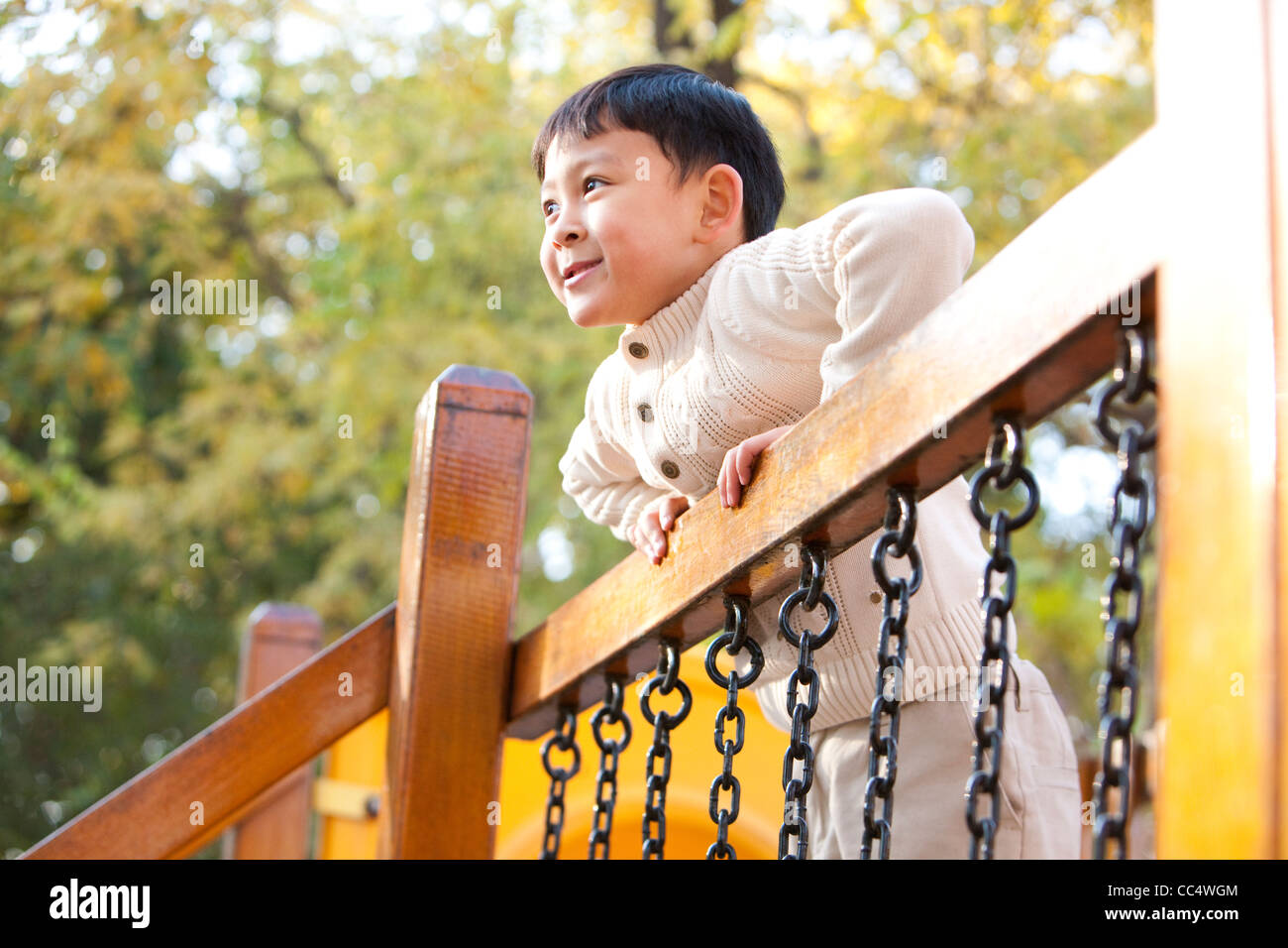 Chinese boys playing on bridge hi-res stock photography and images - Alamy