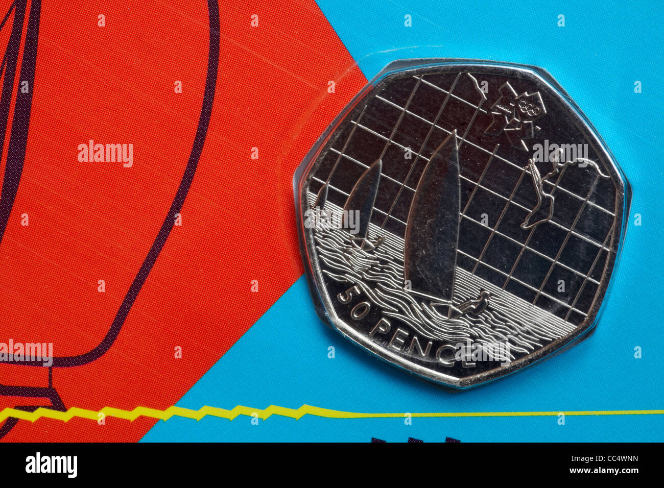 Special edition 50p coin, fifty pence coin, part of the London 2012 ...