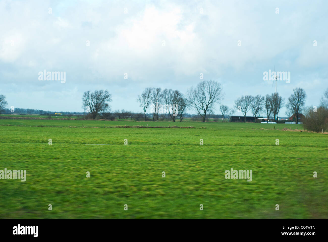 Green landscape with trees in motion in Germany Stock Photo - Alamy