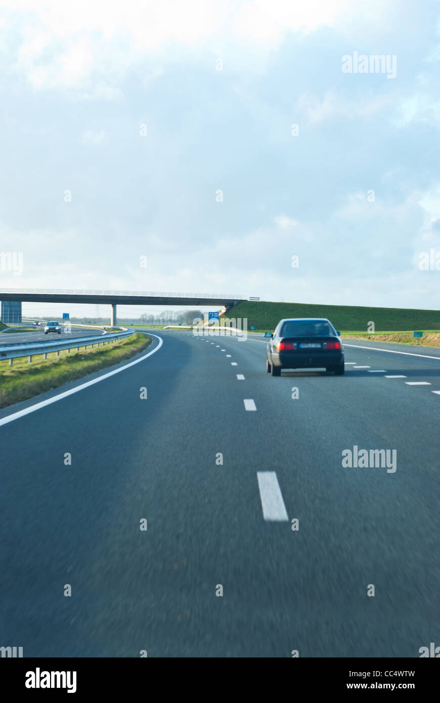 Cars on highway in motion in Germany Stock Photo - Alamy