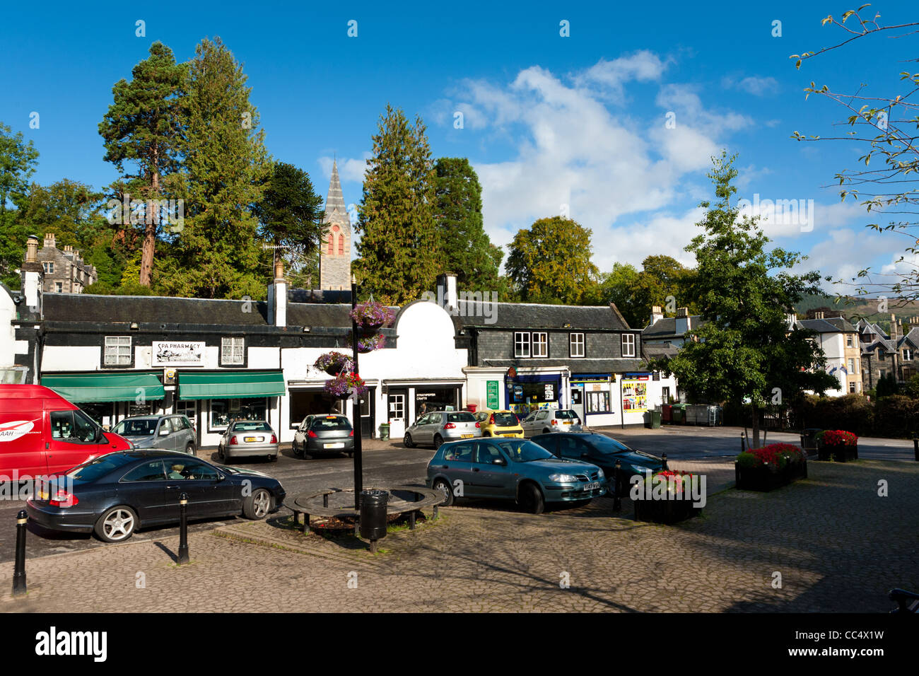 Village Square in Strathpeffer, Ross & Cromarty, Scotland Stock Photo ...