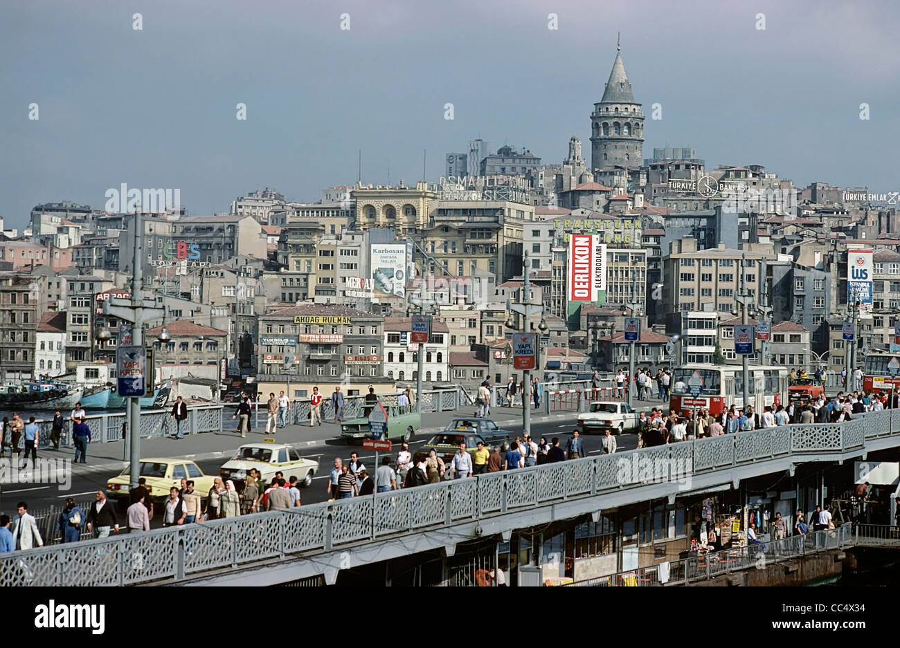 Ataturk Bridge, Istanbul, Turkey, In 1984 Stock Photo - Alamy