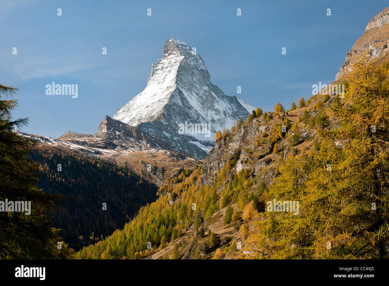 Matterhorn, view from Zermatt, Switzerland Stock Photo - Alamy