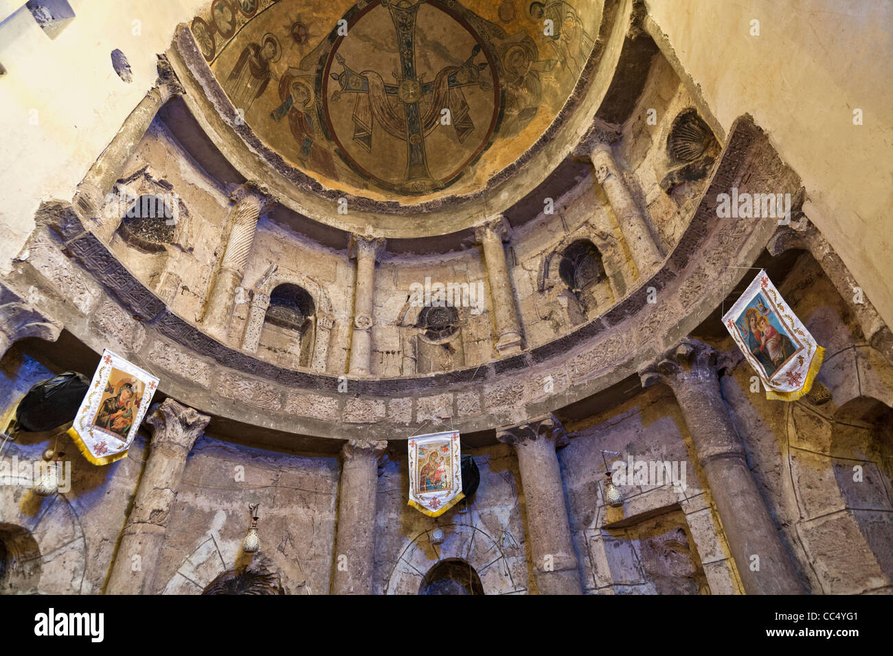 In the Apse of the Coptic White Monastery near the Upper Egyptian city ...