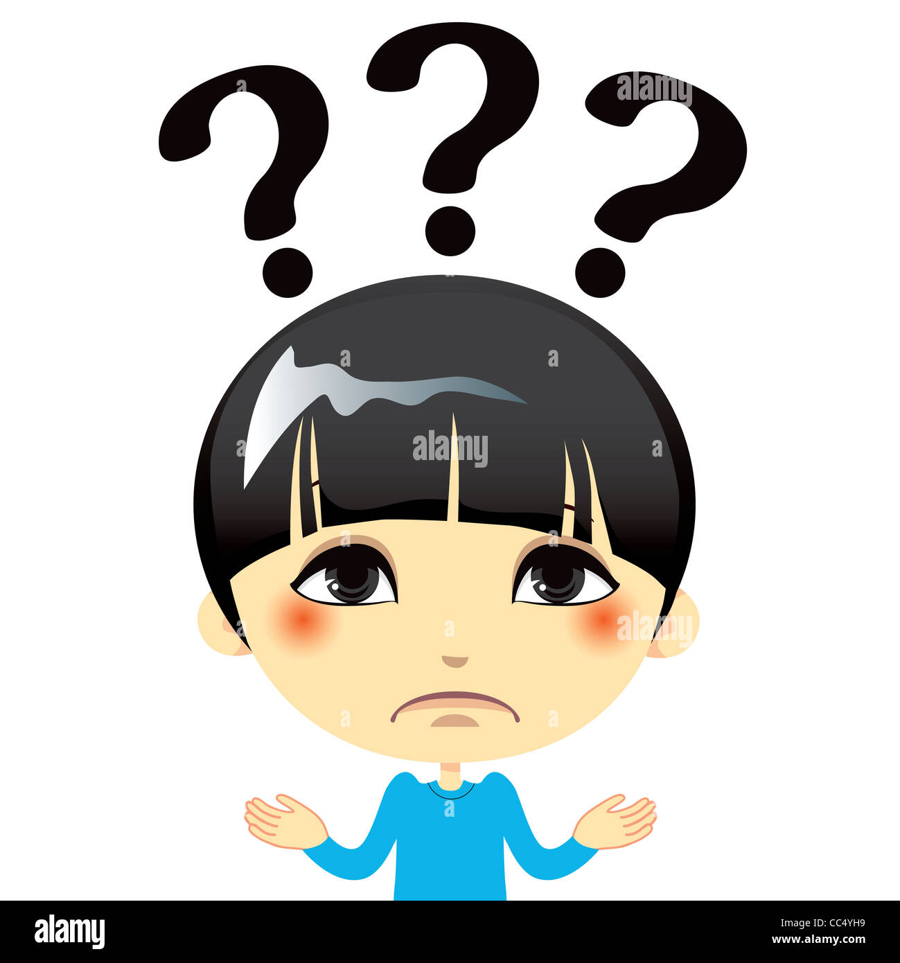 Child doubt face question mark hi-res stock photography and images - Alamy