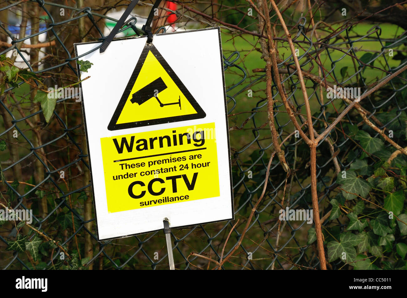 Cctv camera warning sign hi-res stock photography and images - Alamy