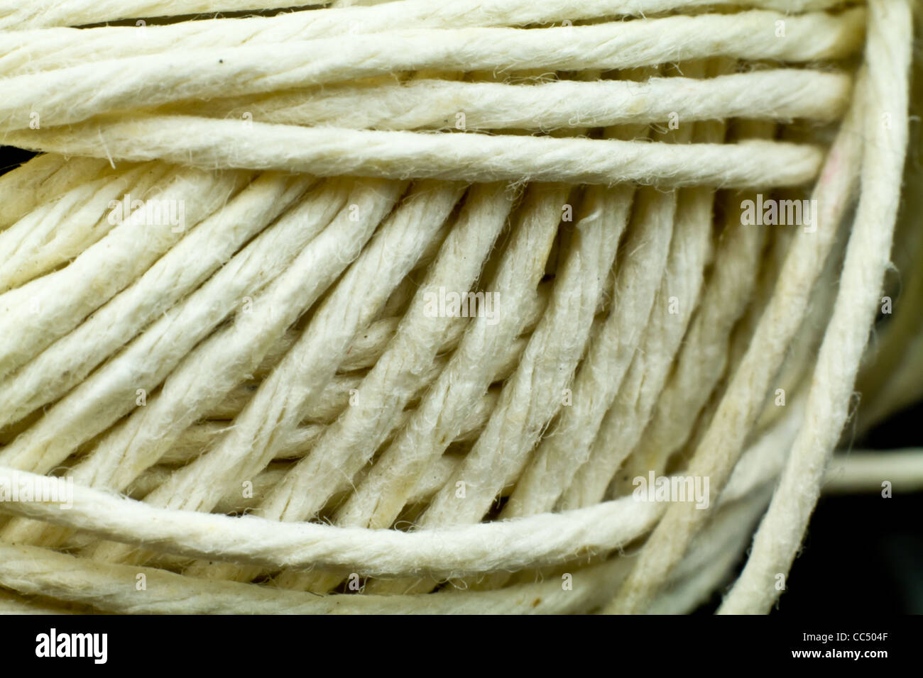 Really close up of a ball of string Stock Photo - Alamy