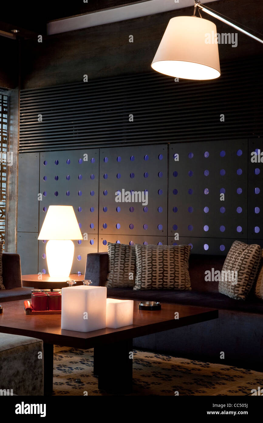 Interior design of Xiu Bar, Yintai Center, Beijing, China Stock Photo ...