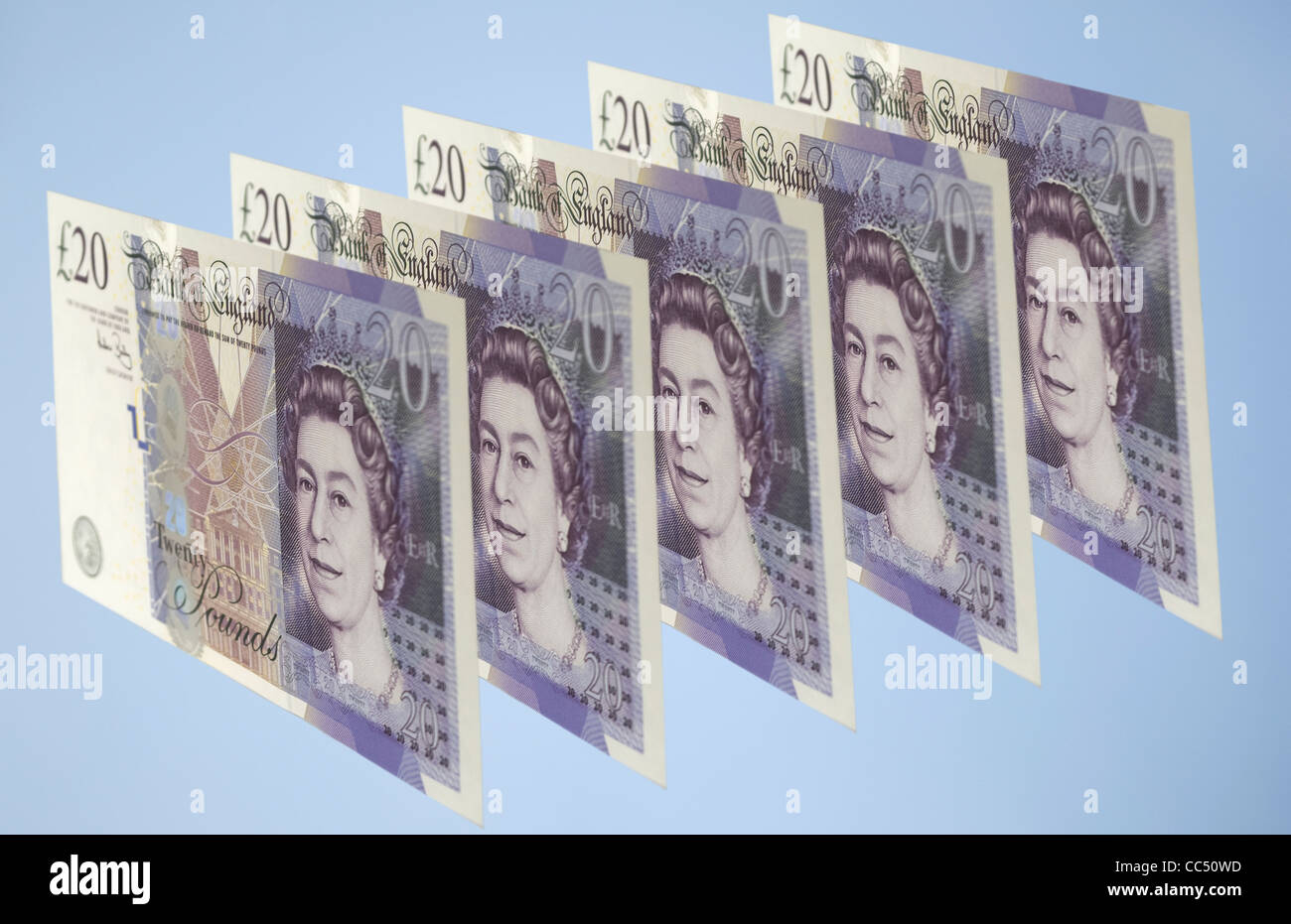 Twenty pound notes Stock Photo - Alamy