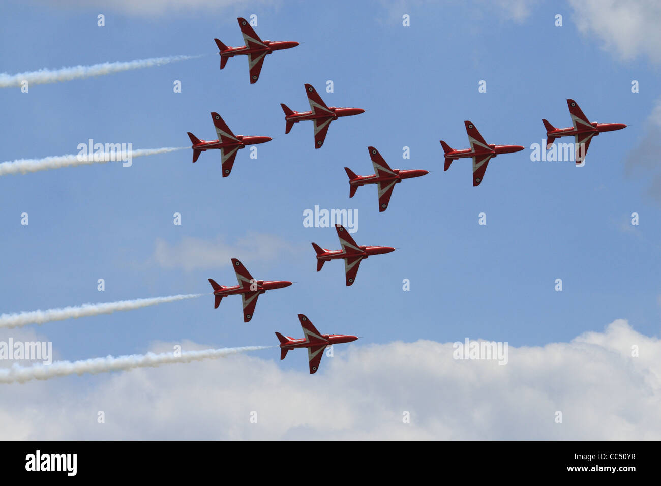 RAF Red Arrows at RAF Cosford 2009 Stock Photo - Alamy