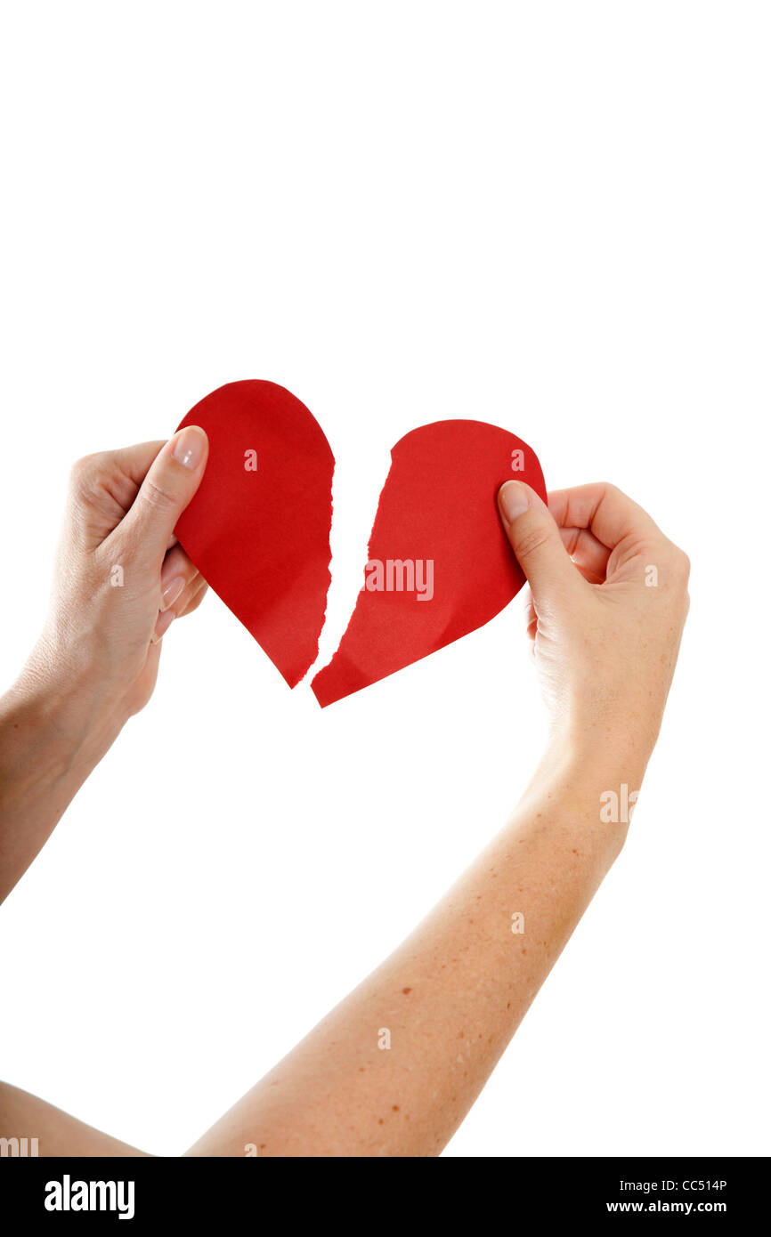 Woman ripping up paper hi-res stock photography and images - Alamy