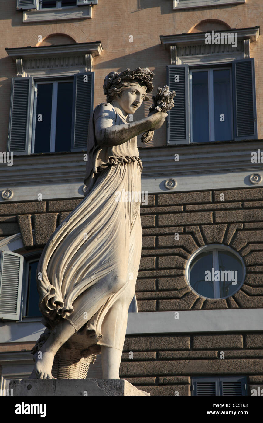 Statue at the piazza del popolo hi-res stock photography and images - Alamy