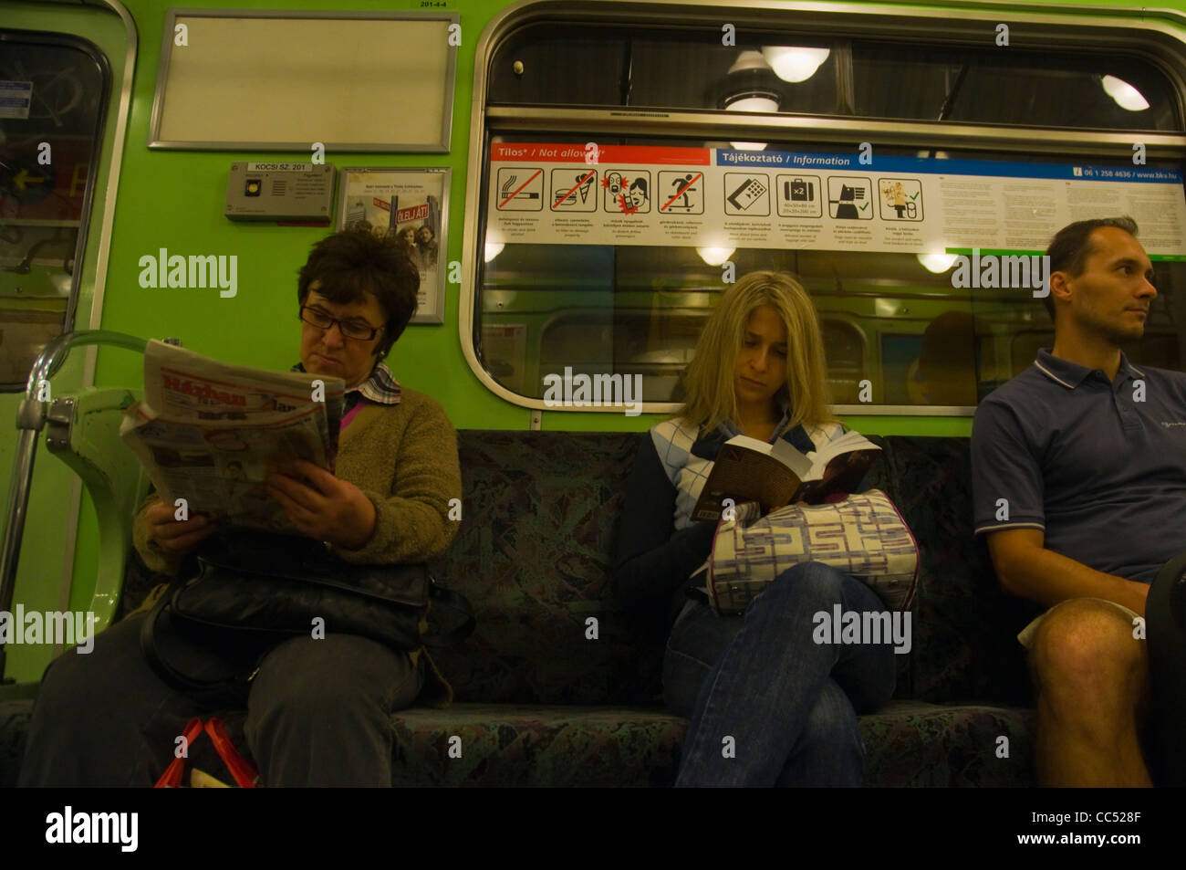 Seating on the subway hi-res stock photography and images - Alamy