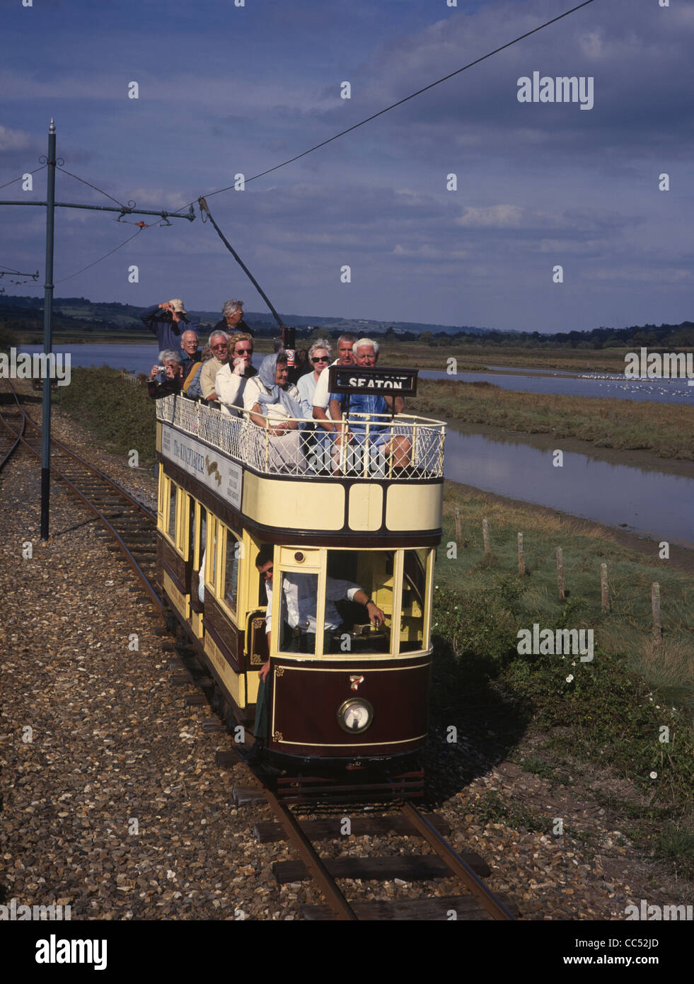Colyton - Seaton tramway Devon View from the tramway Stock Photo - Alamy
