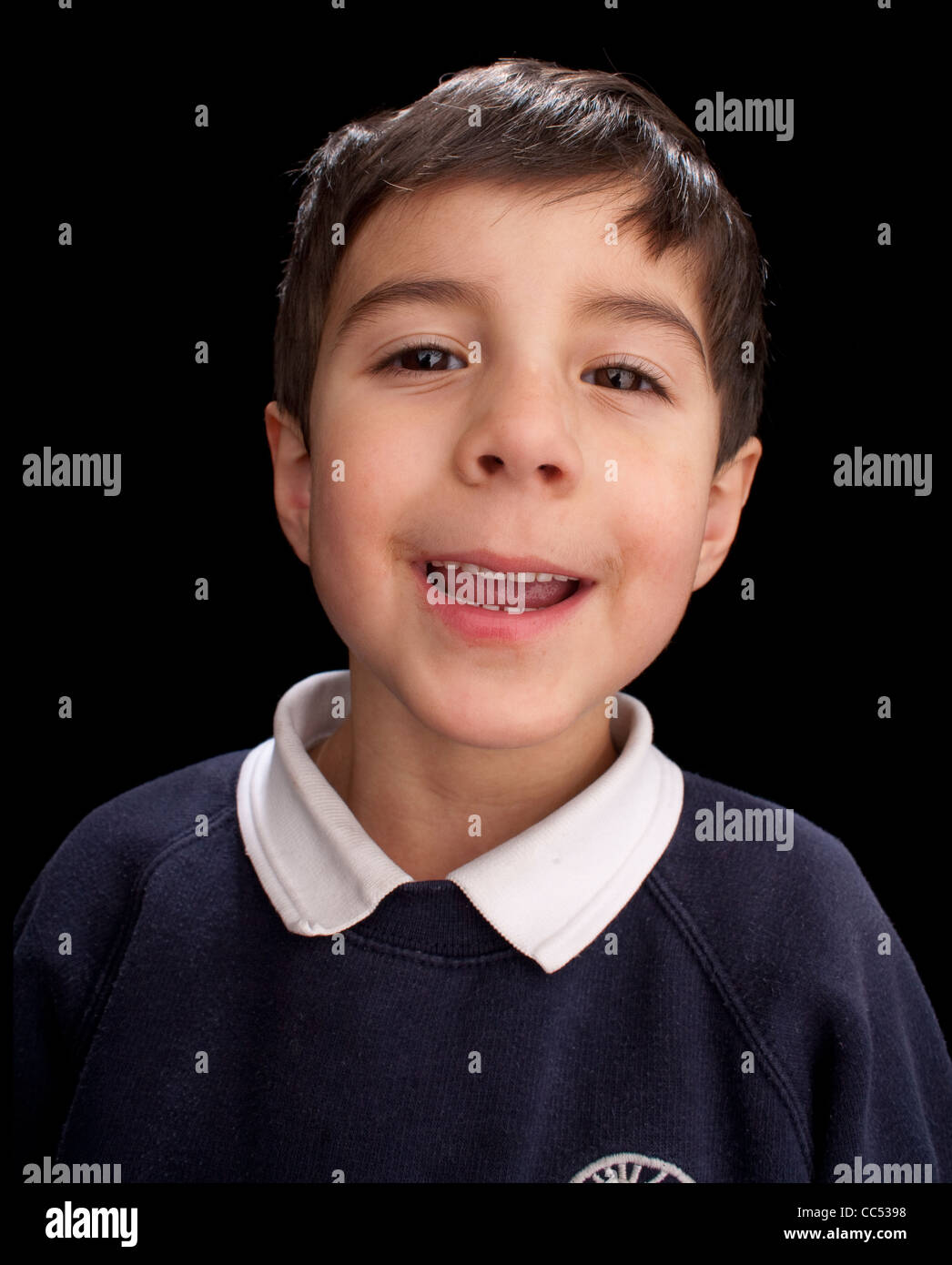 Boy smiling, studio shot Stock Photo - Alamy