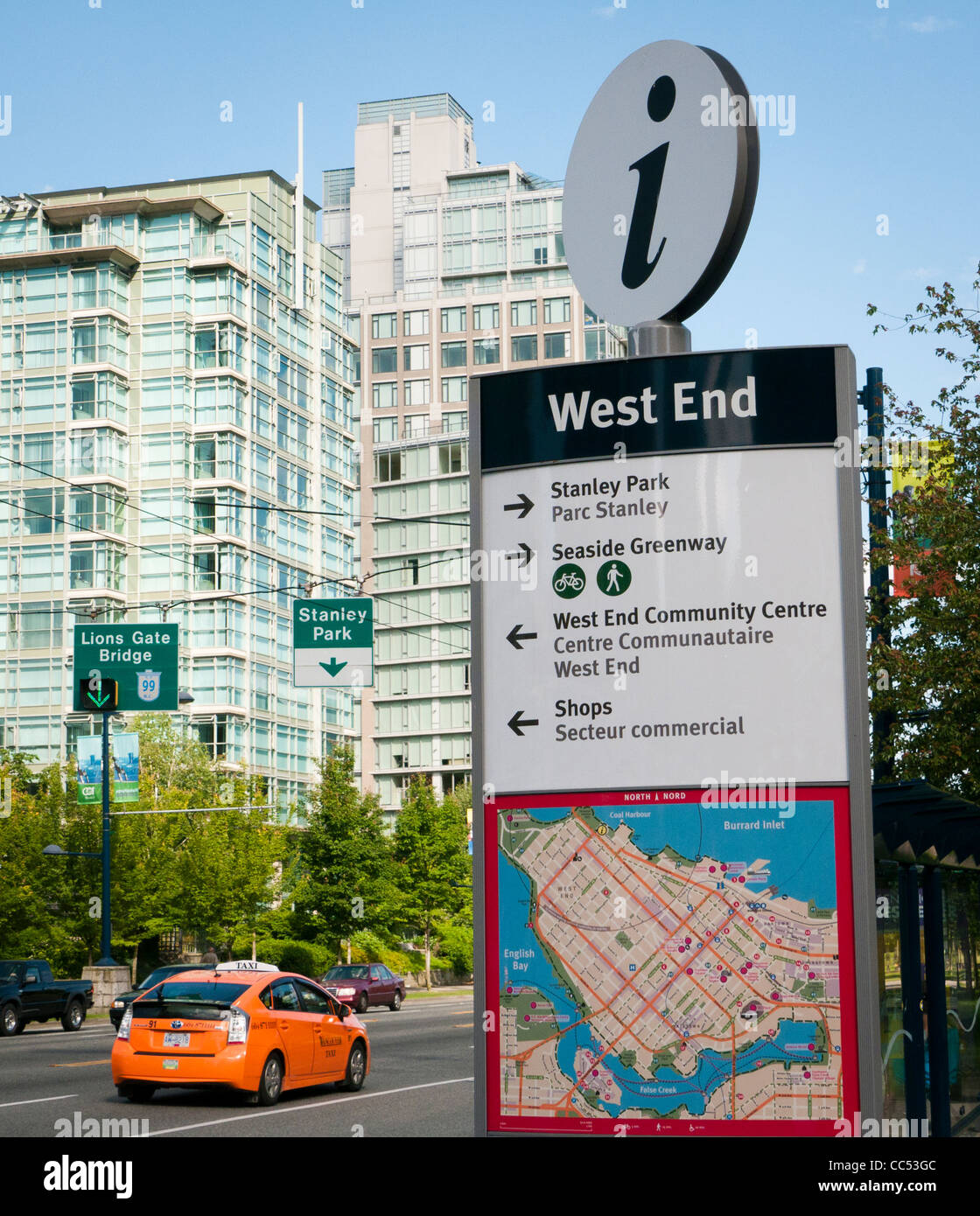 A street sign for the West End in Vancouver Canada Stock Photo - Alamy