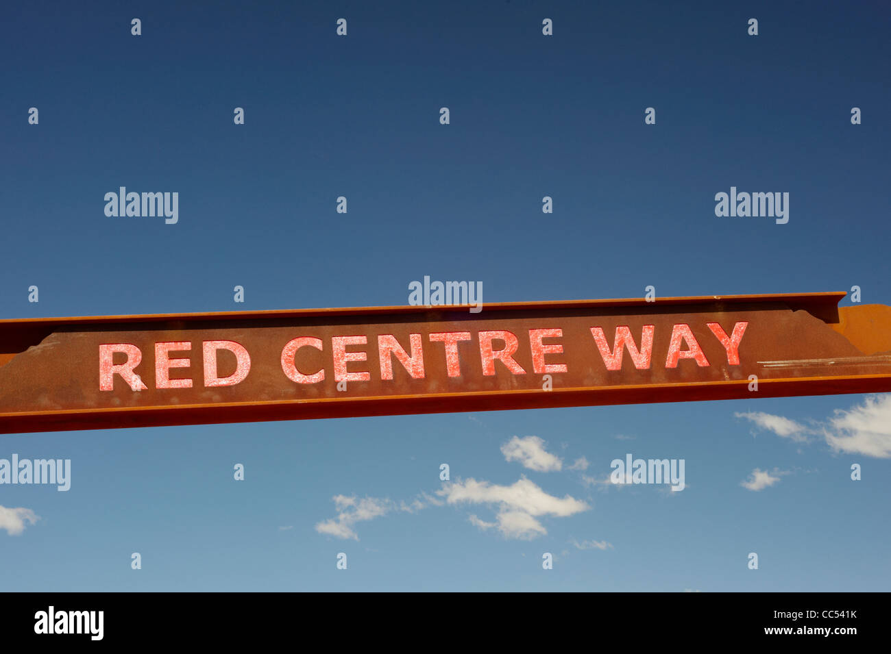 Red Centre Way sign, Northern Territory, Western Australia, Australia ...