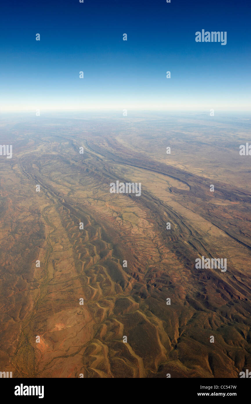 Aerial view of Australian Outback, Uluru-Kata Tjuta National Park ...