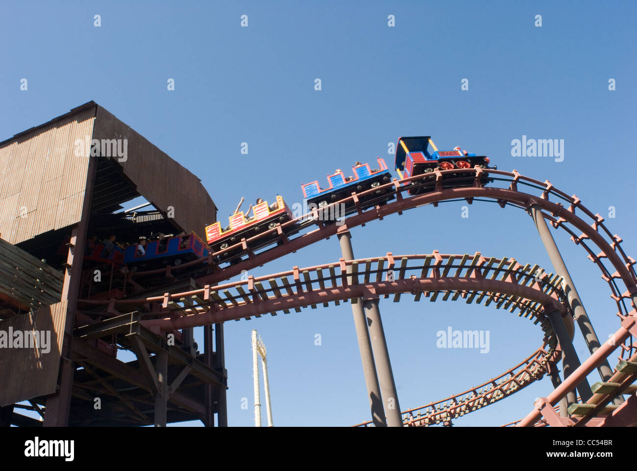 Theme park roller coaster hi-res stock photography and images - Alamy