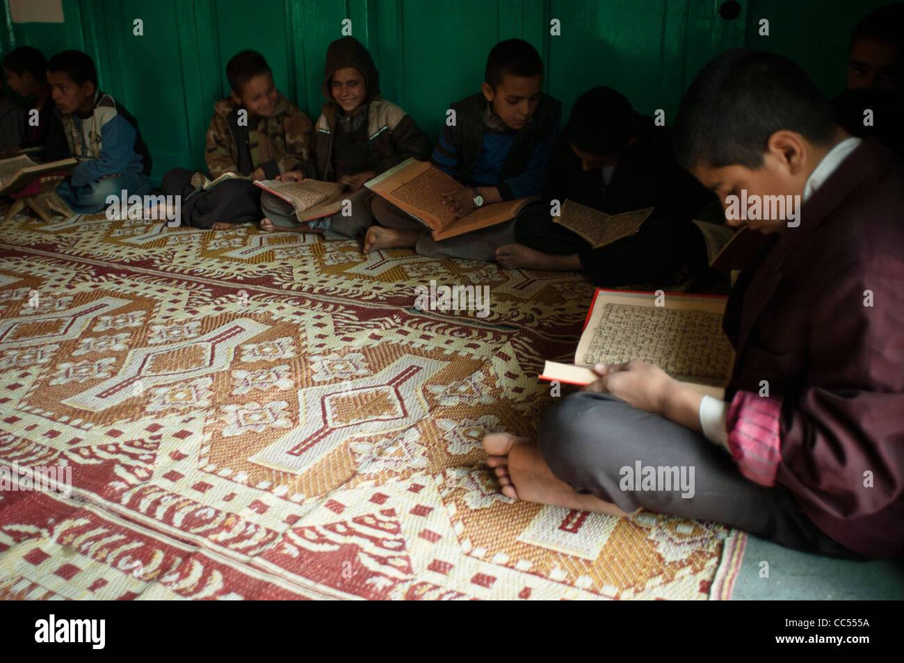 Boys learn from texts in a maktab school in Kabul, Afghanistan, October ...