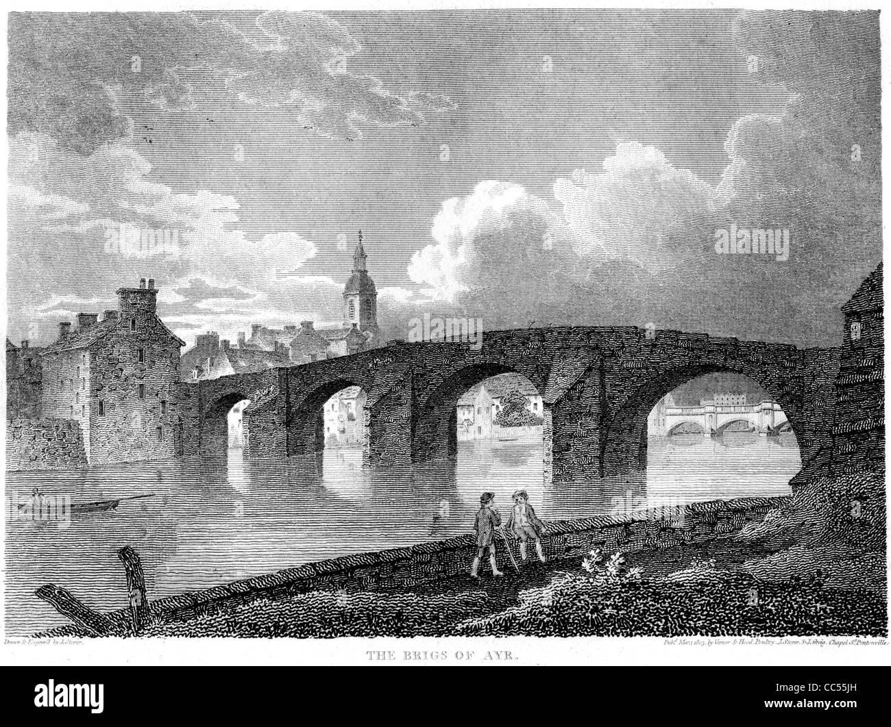 Old bridge of ayr Black and White Stock Photos & Images - Alamy