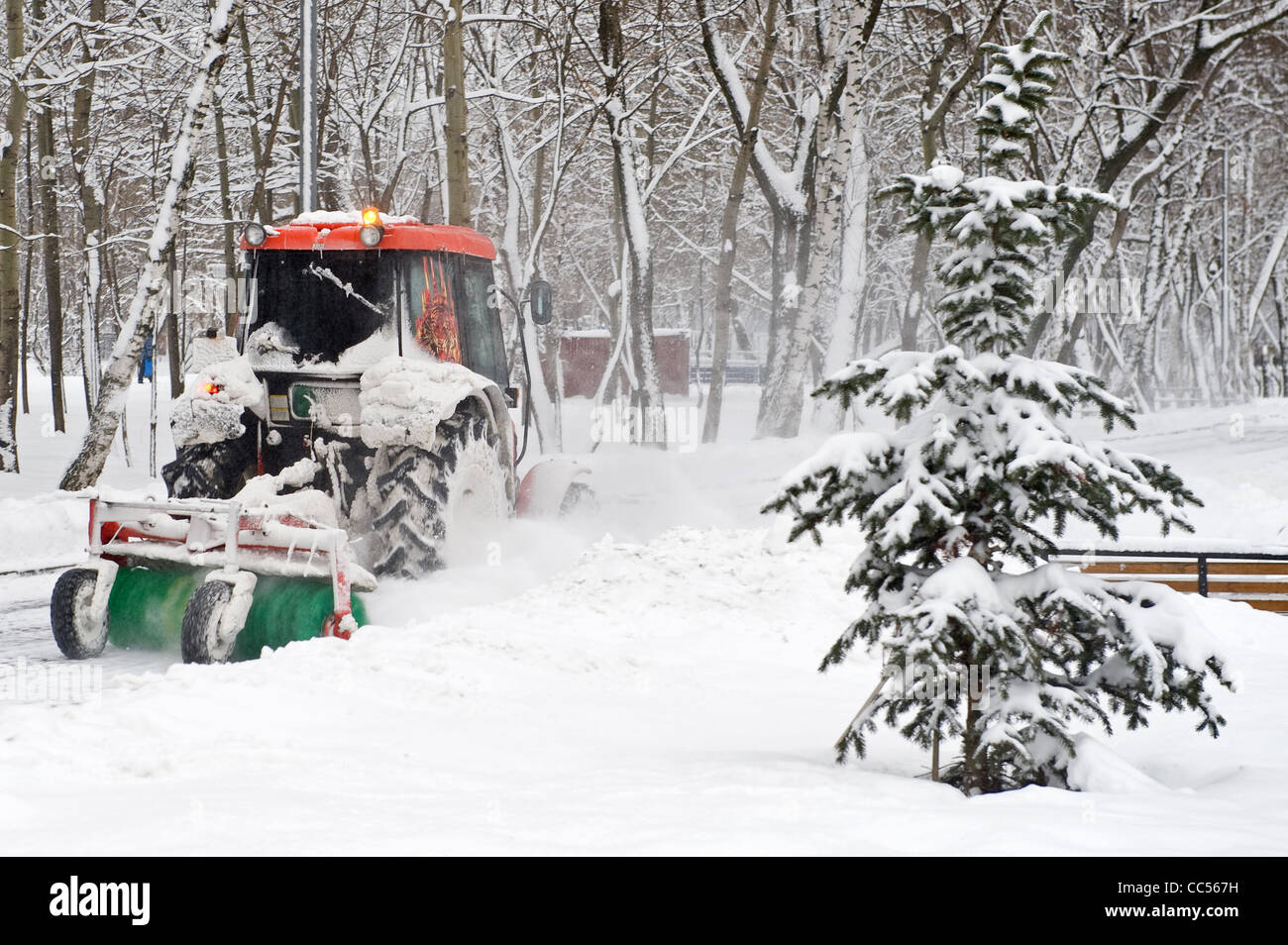 Winter service tractor hi-res stock photography and images - Alamy