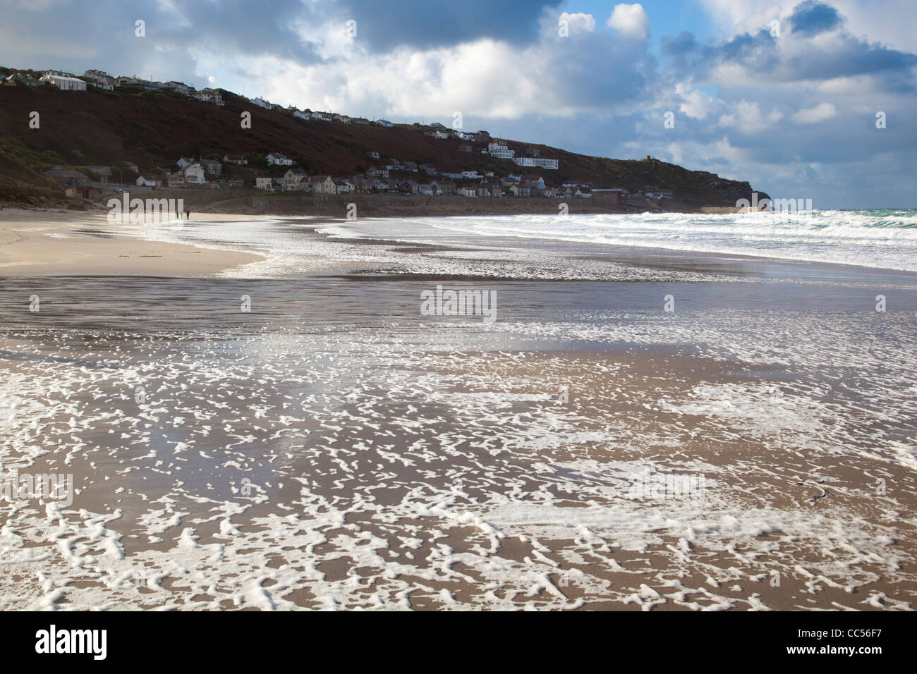 Sennen; beach and village; Cornwall; UK; winter Stock Photo - Alamy