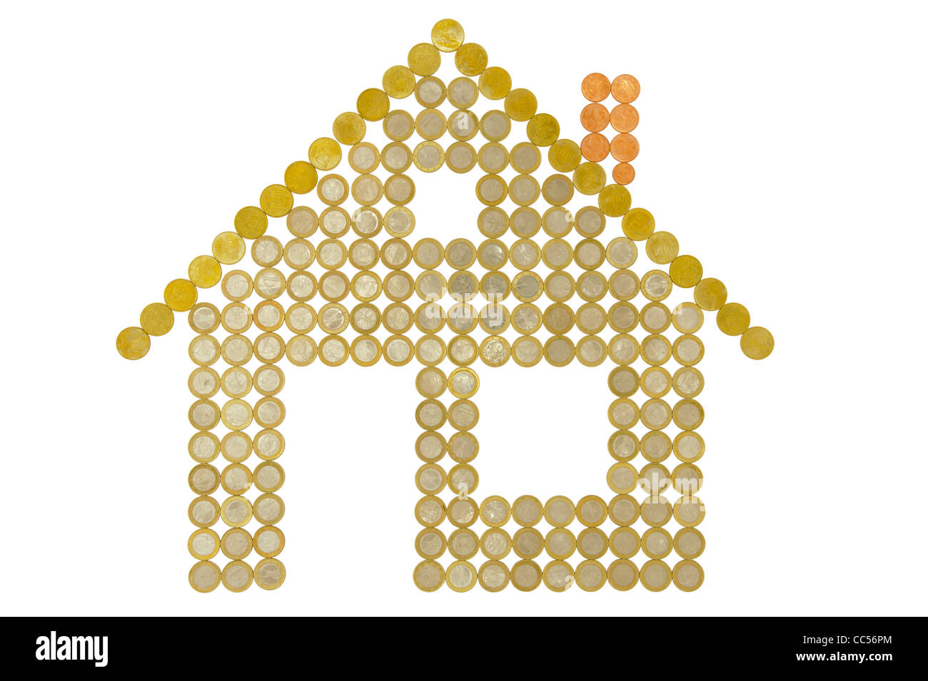 house made of euro coins Stock Photo - Alamy