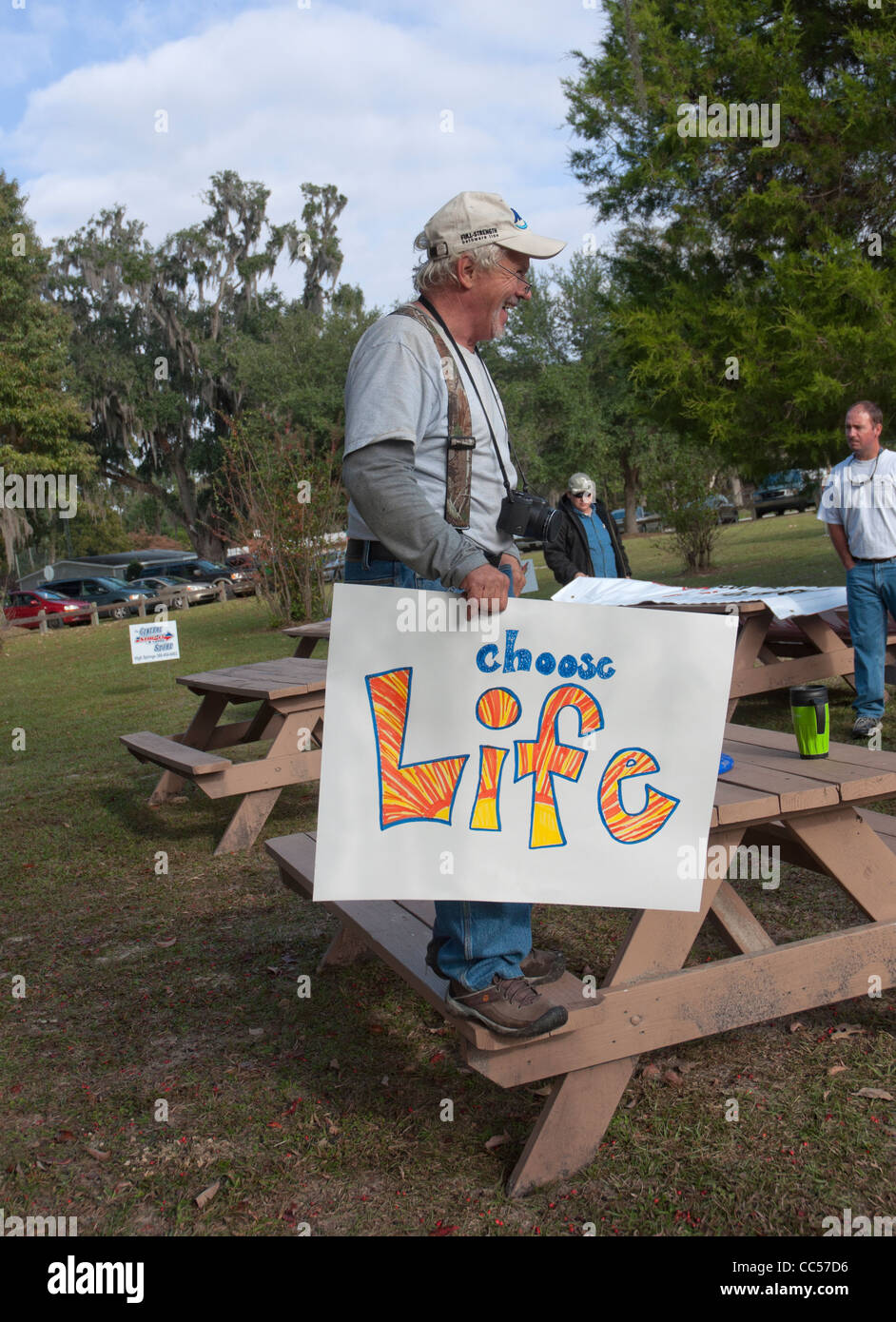Participants in the annual Walk For Life rally in the small North ...