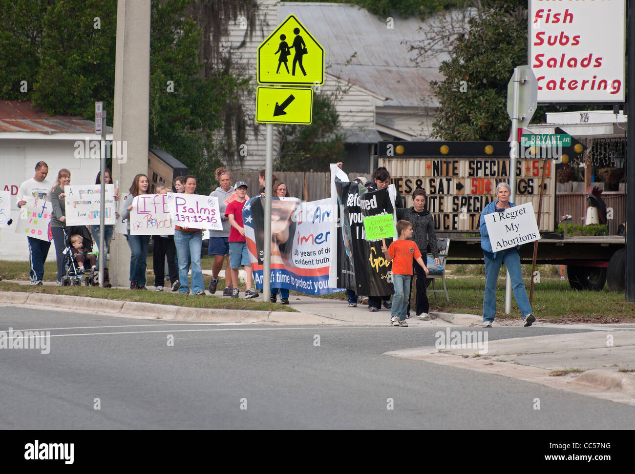 Participants in the annual Walk For Life rally in the small North ...