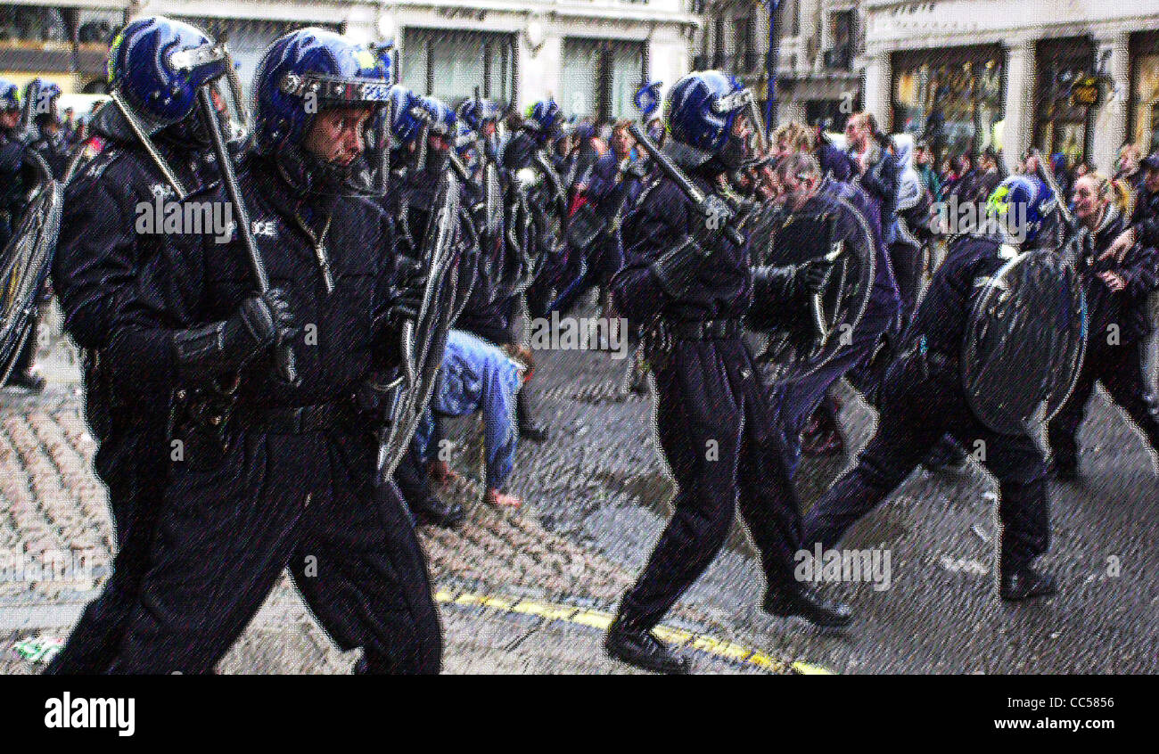 Riot Police In Action