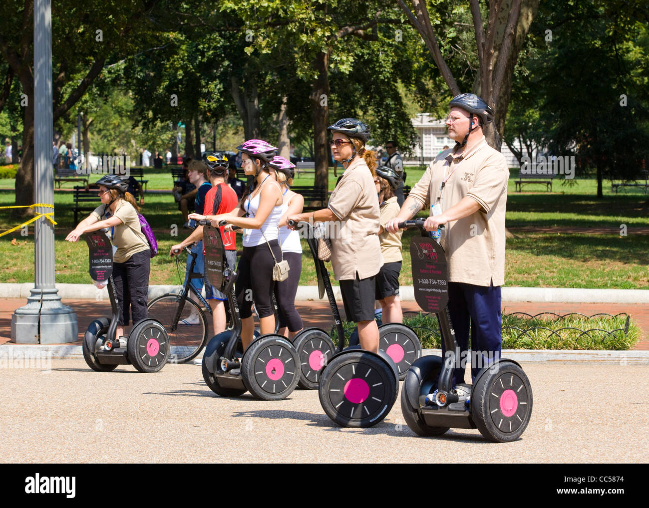 People on Segway tour - Washington, DC USA Stock Photo - Alamy