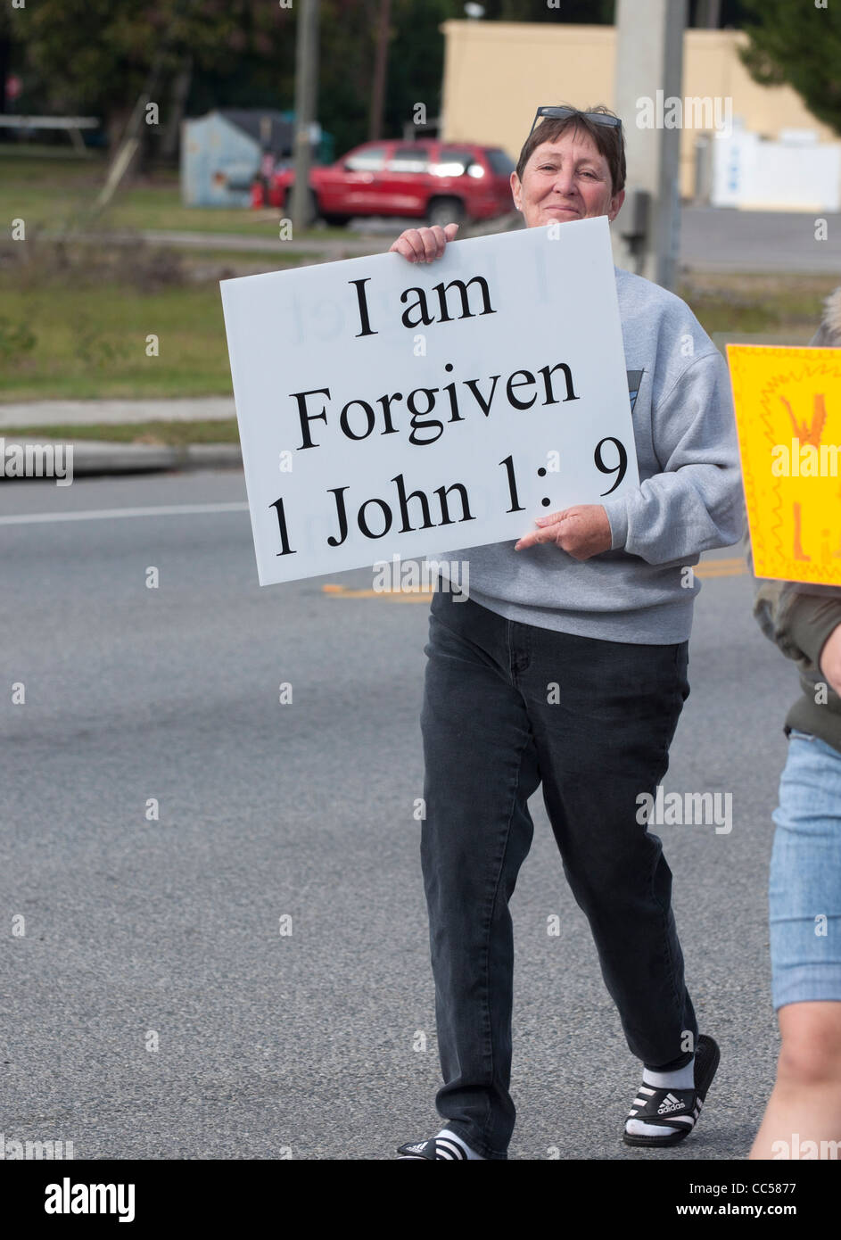 Participants in the annual Walk For Life rally in the small North ...