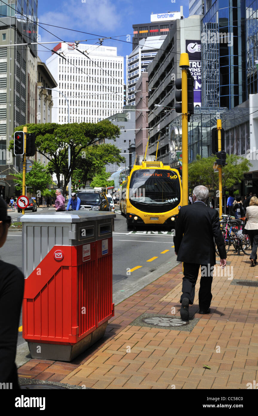 Lambton Quay, downtown Wellington, New Zealand Stock Photo - Alamy