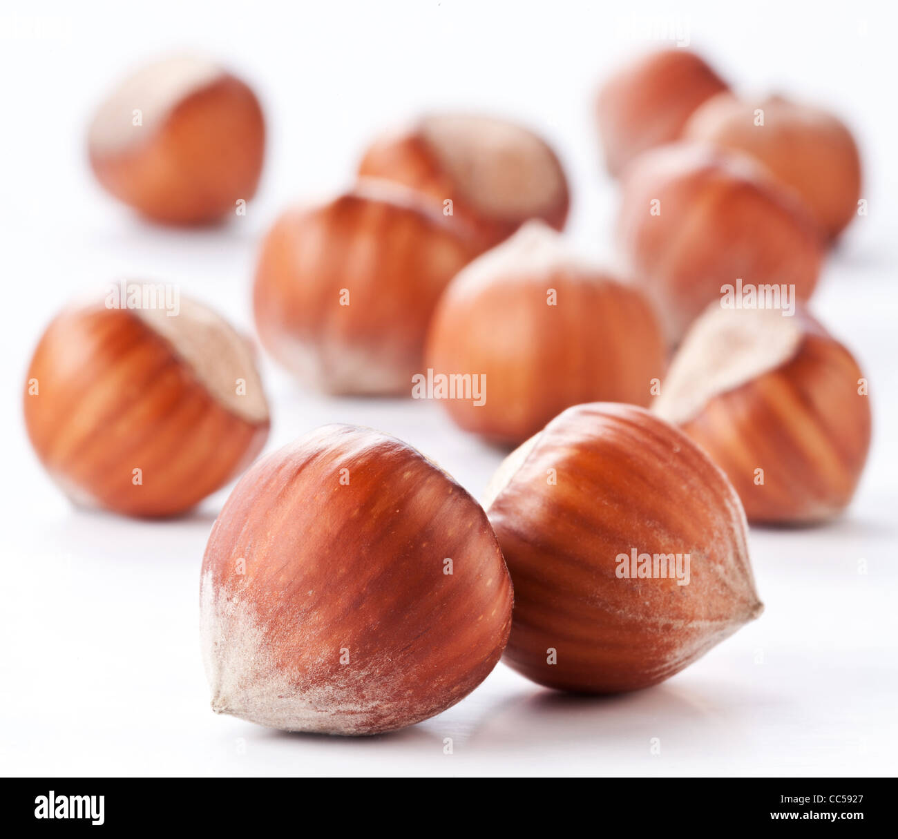 Nuts filberts isolated on white background Stock Photo - Alamy
