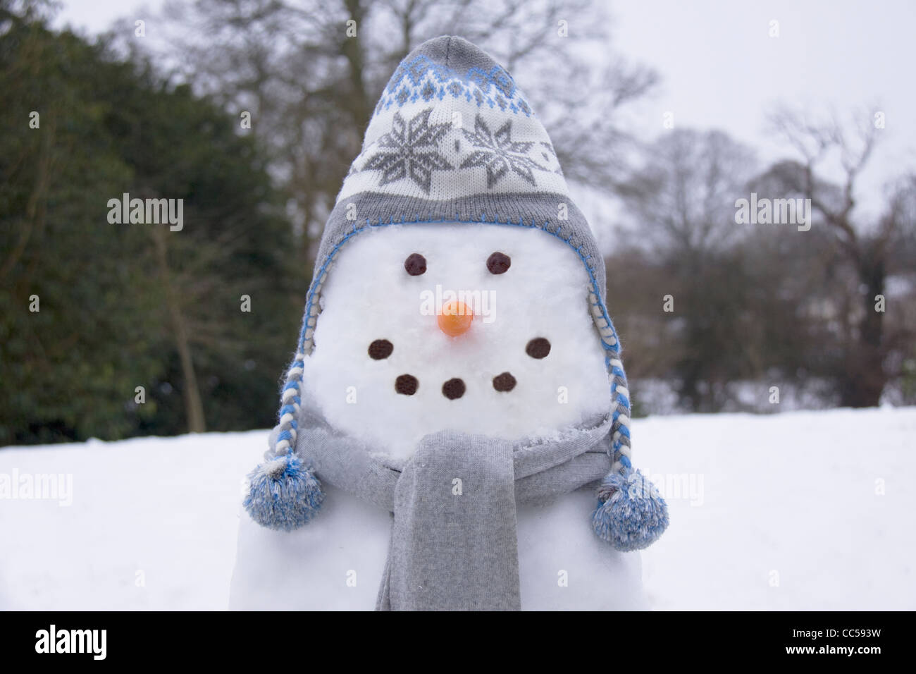 Snowman with hat hi-res stock photography and images - Alamy