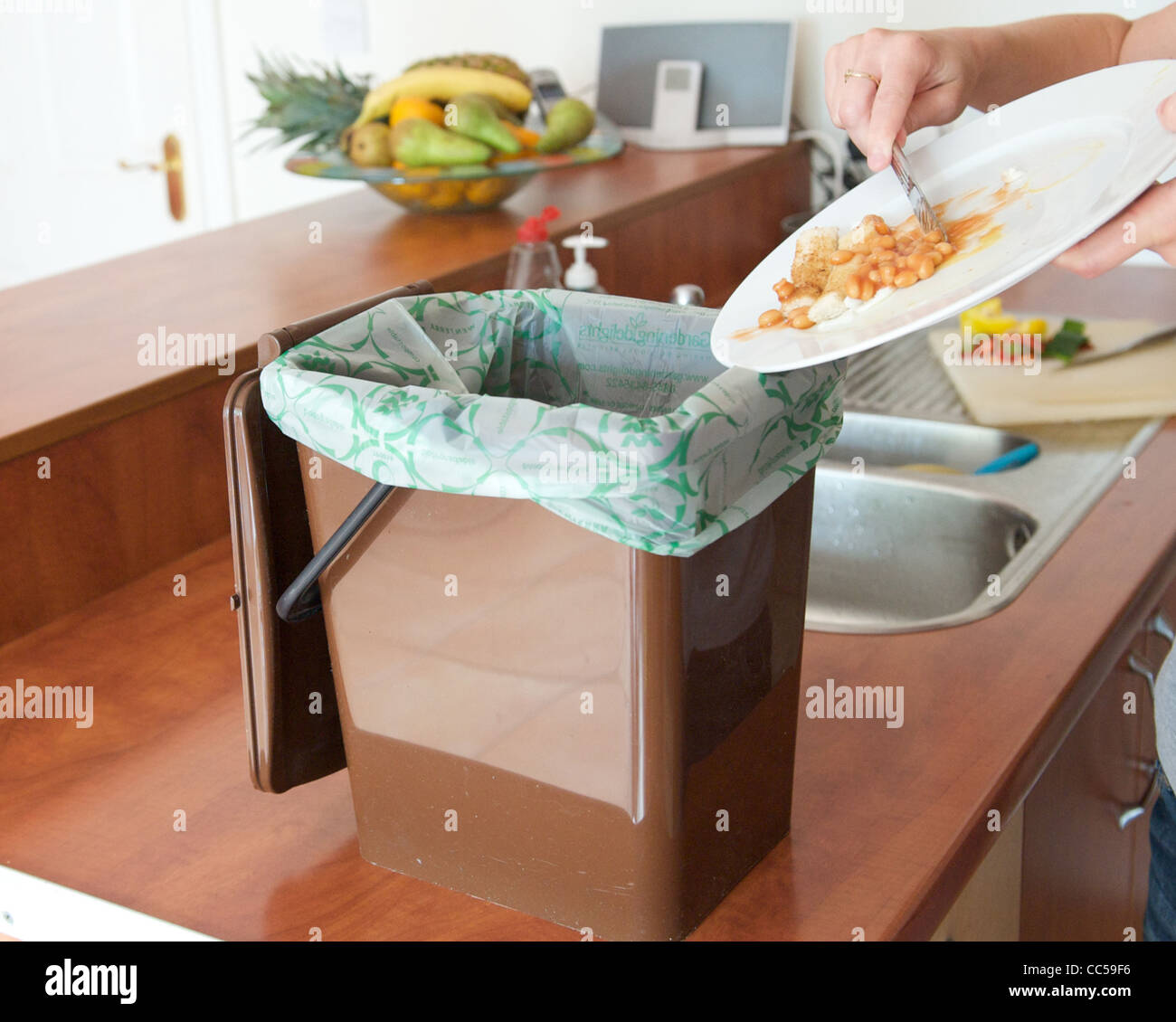 Food waste home composting Stock Photo - Alamy