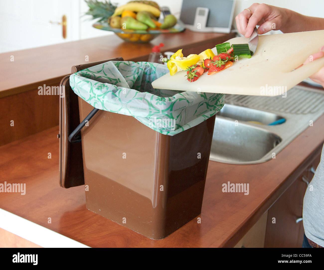 Food waste home composting Stock Photo - Alamy