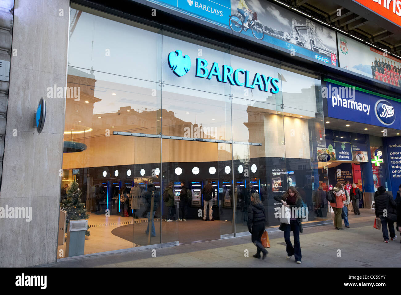 Branch Of Barclays Bank In Piccadilly Circus Central London England UK Branch Of Barclays Bank In Piccadilly Circus Central London England UK
