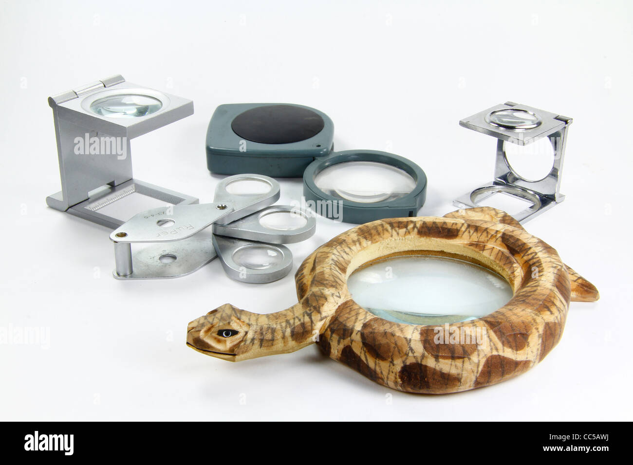 set of different magnifiers Stock Photo - Alamy