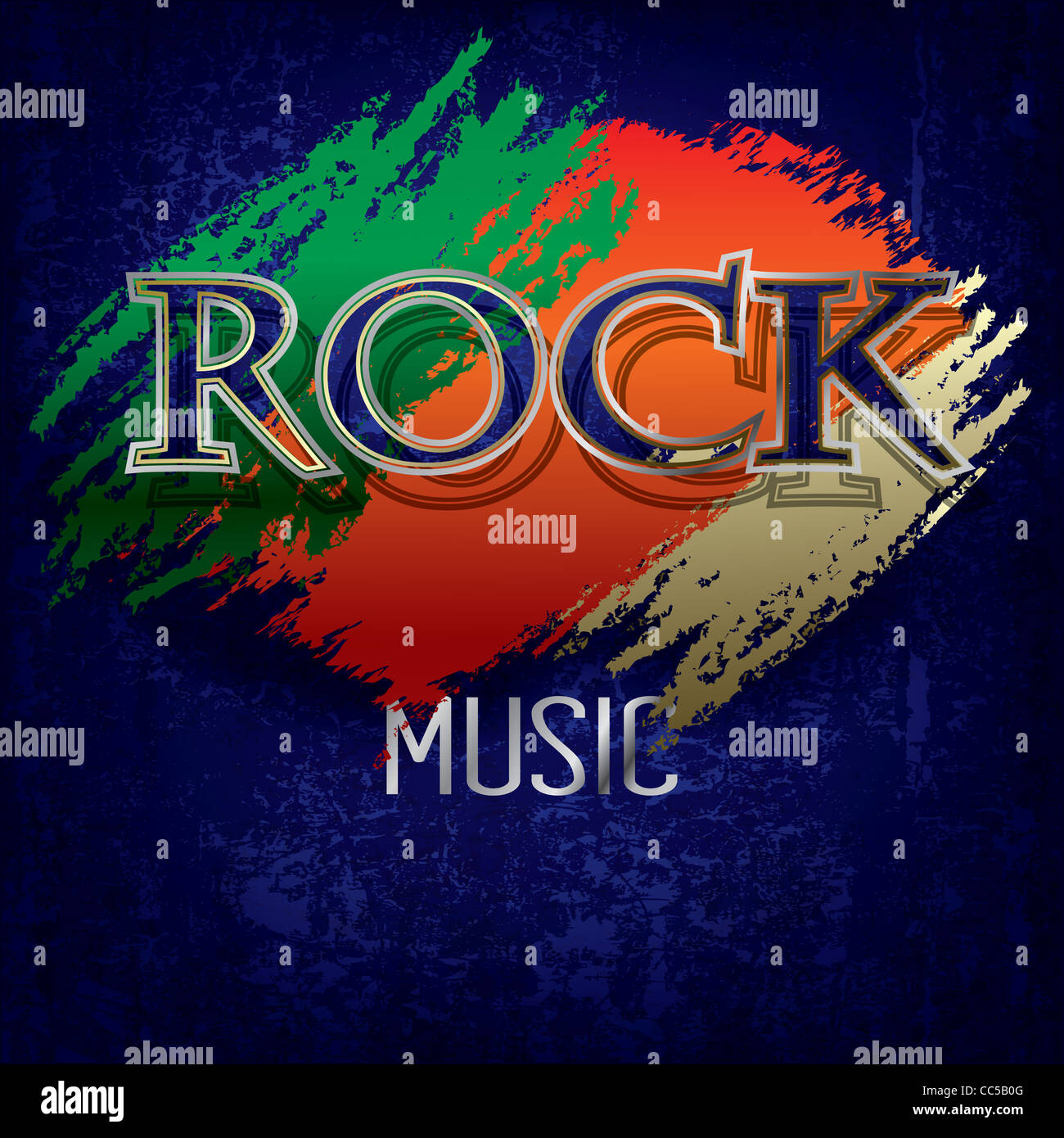 Abstract cracked blue background with the word rock Stock Photo - Alamy